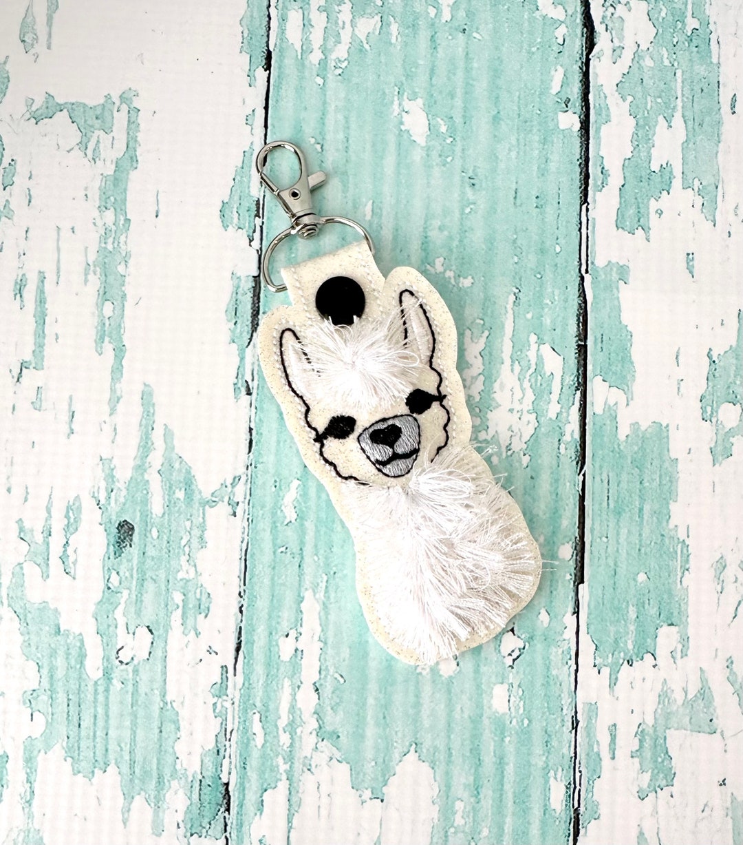 Fuzzy Llama Keychain, Fringe Llama Key Chain, Llama Zipper Pull, Fuzzy ...
