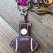Football Keychain, Football Key Fob, Football Bag Tag, Football Zipper ...