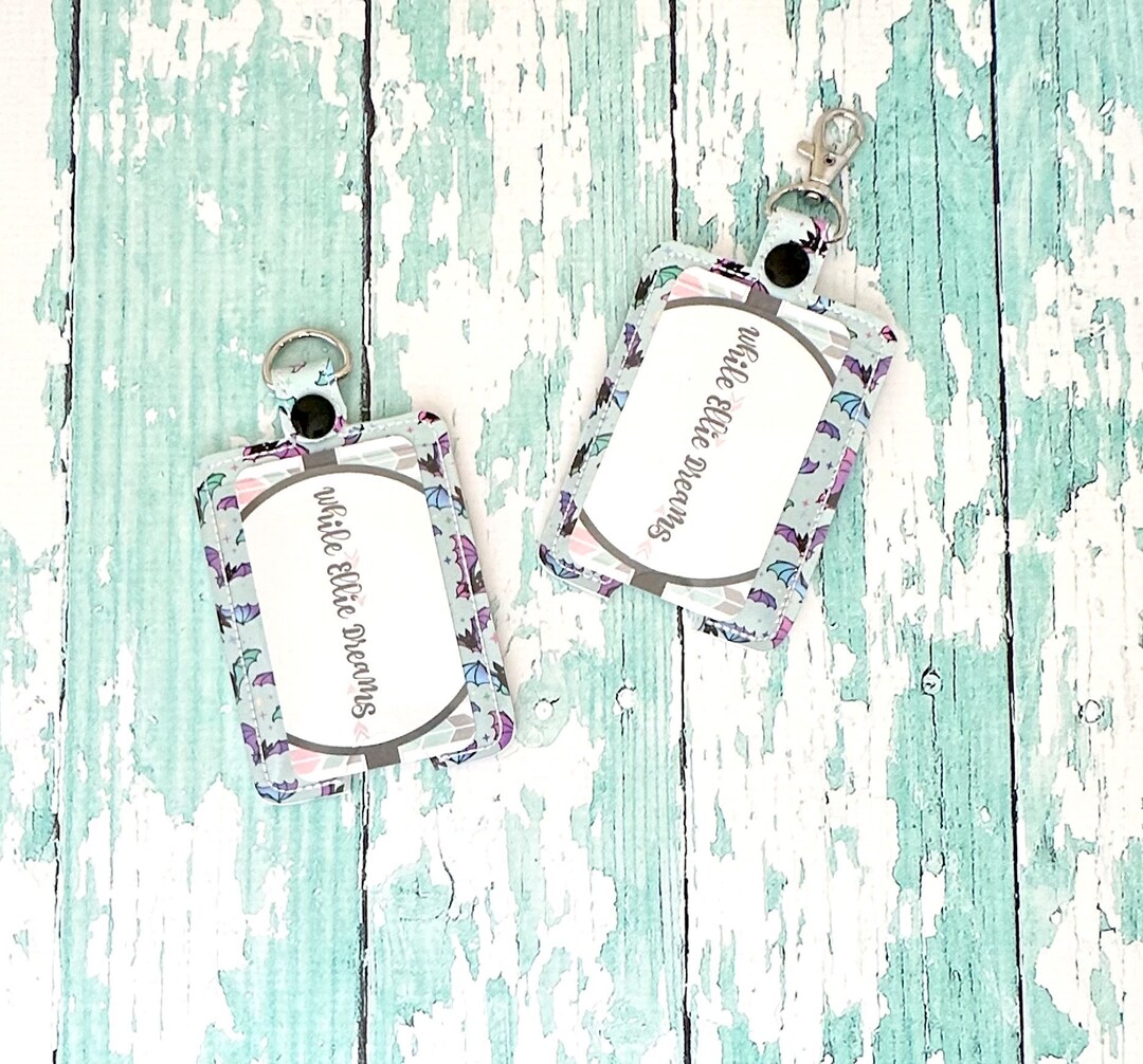 Two Sided Bats ID Badge Holder, Badge Holder, Id Holder, Vertical ID ...