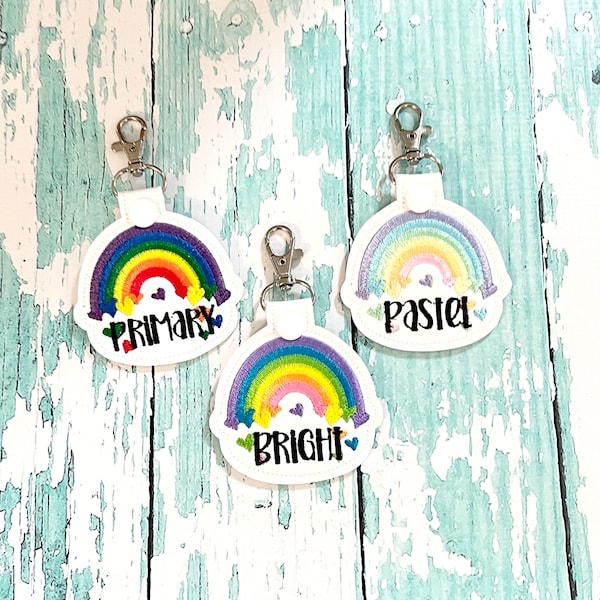 Rainbow Keychain - Etsy