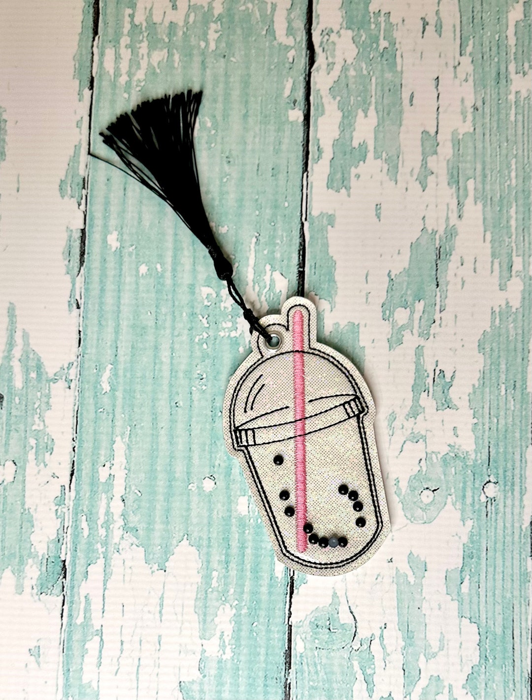Boba Tea Bookmark With Tassel, Bubble Tea Shaker Book Mark, Boba Page ...