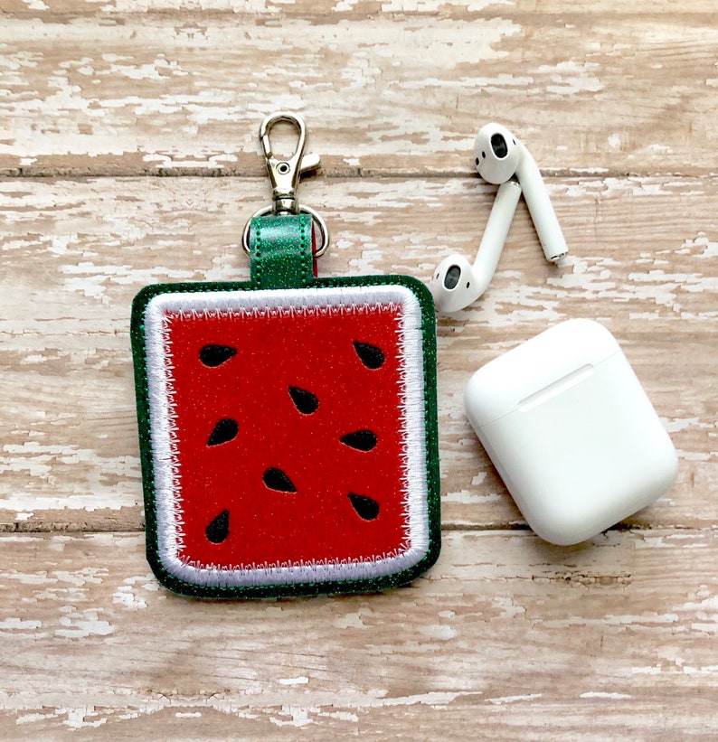 Watermelon Ear Bud Pouch, Earbud Holder, Ear Pod Pouch, Ear Bud Pod ...