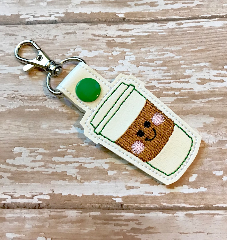 Coffee Keychain Coffee Key Chain Coffee Snap Tab Coffee - Etsy
