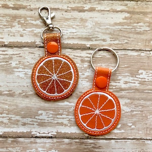 Citrus Slice Keychain, Lemon Key Chain, Lime Zipper Pull, Orange Snap ...