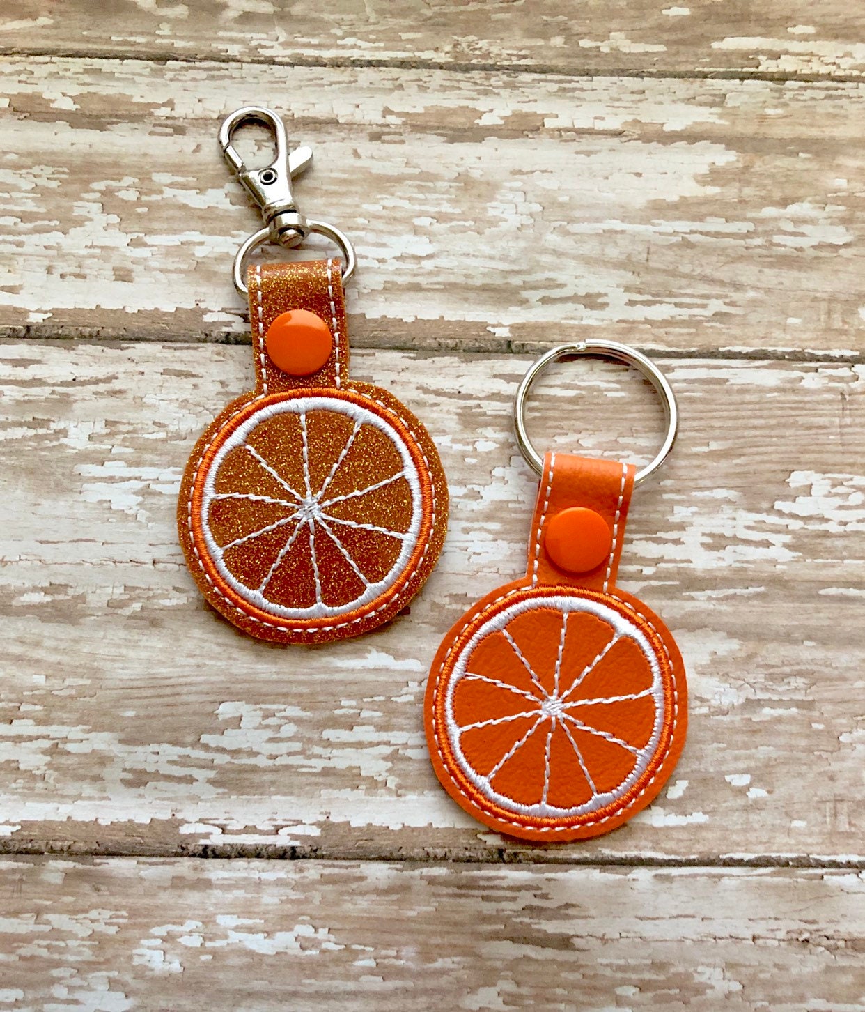 Citrus Slice Keychain Lemon Key Chain Lime zipper pull | Etsy