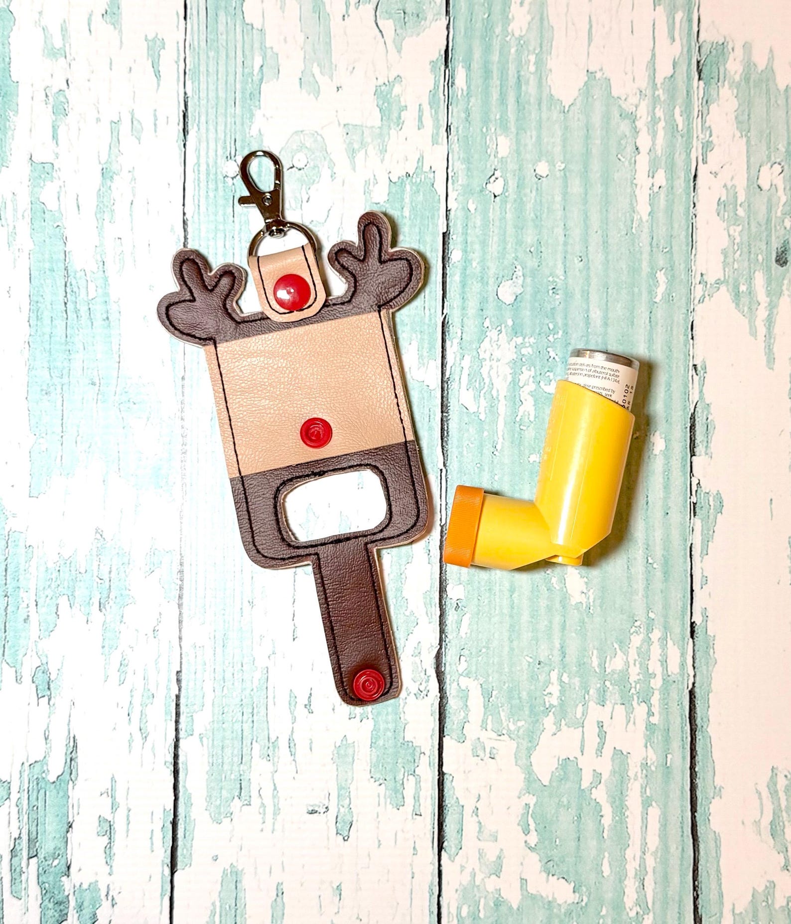 Christmas Inhaler Holder, Reindeer Inhaler Keeper, Reindeer Inhaler Bag ...