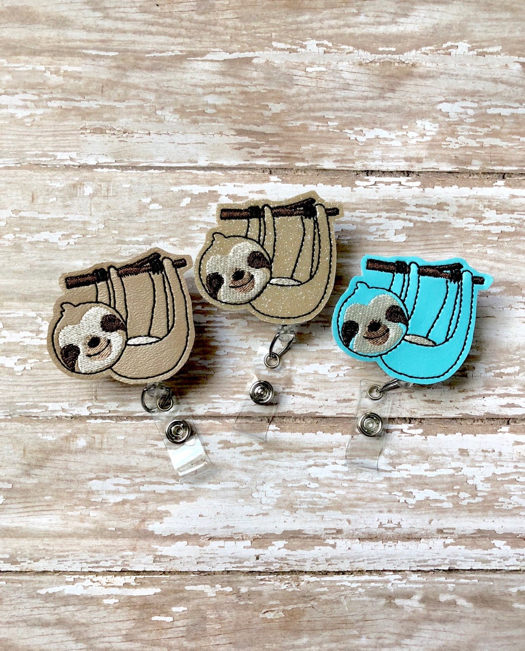 Hanging Sloth Badge Reel, Sloth Badge Reel, Hanging Sloth Nurse Badge ...