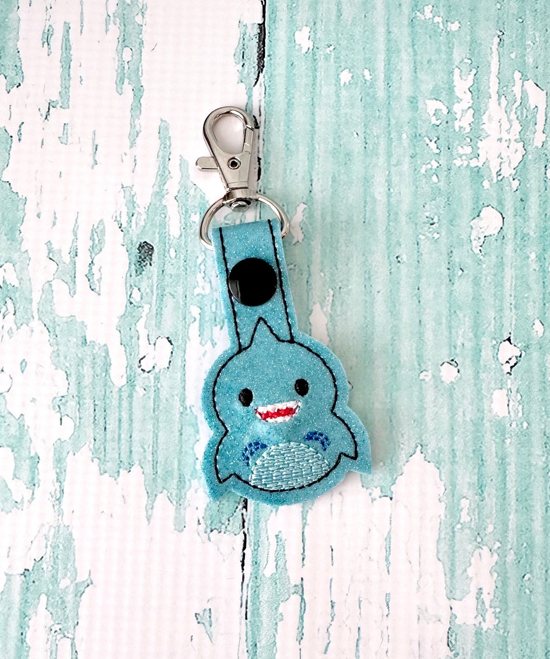 Shark Keychain, Shark Key Chain, Shark Zipper Pull, Shark Gift, Shark ...