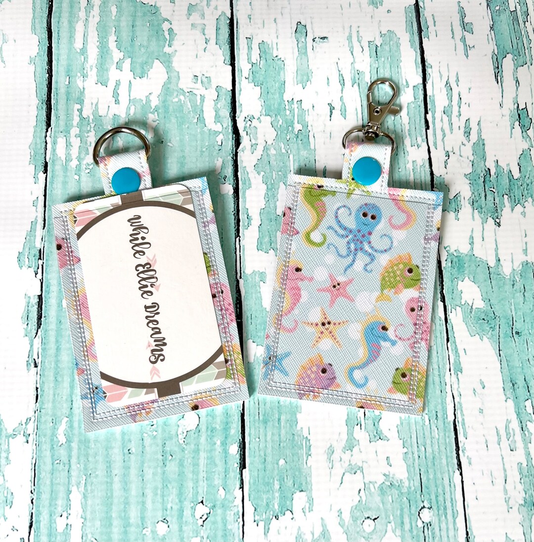 Sea Animals ID Badge Holder, Badge Holder, Id Holder, Vertical ID ...