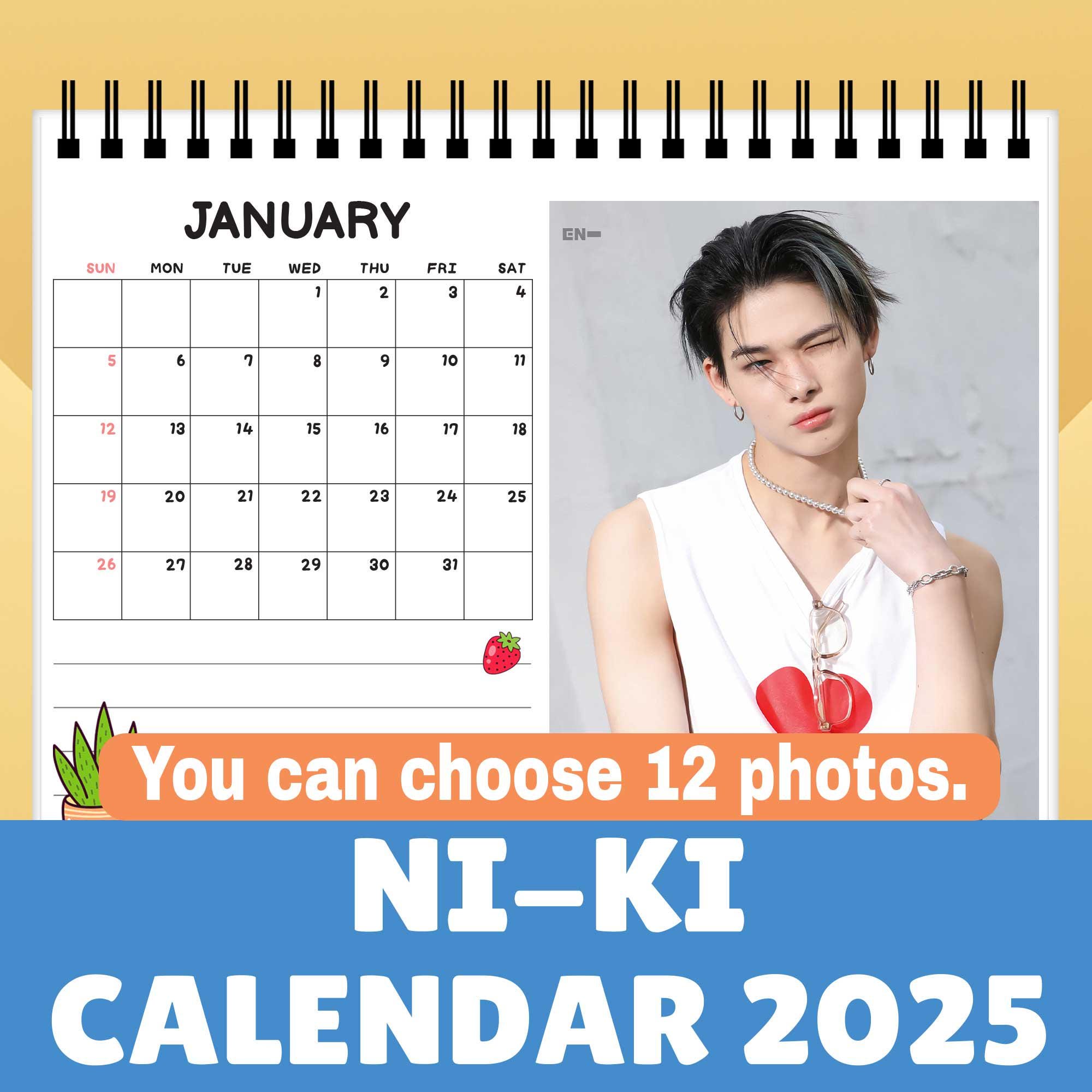 Ni-ki Enhypen Desk Calendar 2025 Size6*8inches Ni-ki Enhypen Christmas ...