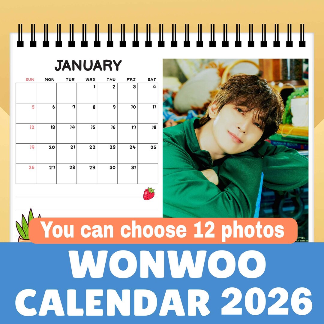WONWOO Seventeen Calendar 2026 / Desk Calendar Size 6*8inches Seventeen ...