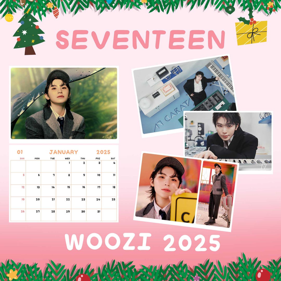 Woozi Calendar 2025 / Seventeen Calendar 2025 / Woozi Seventeen Wall ...