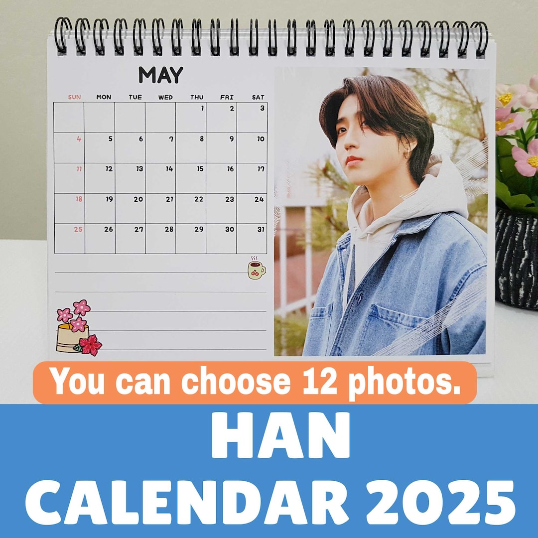 Han Stray Kids Desk Calendar 2025 Size6*8inches Kpop Calendar 2025, Han ...