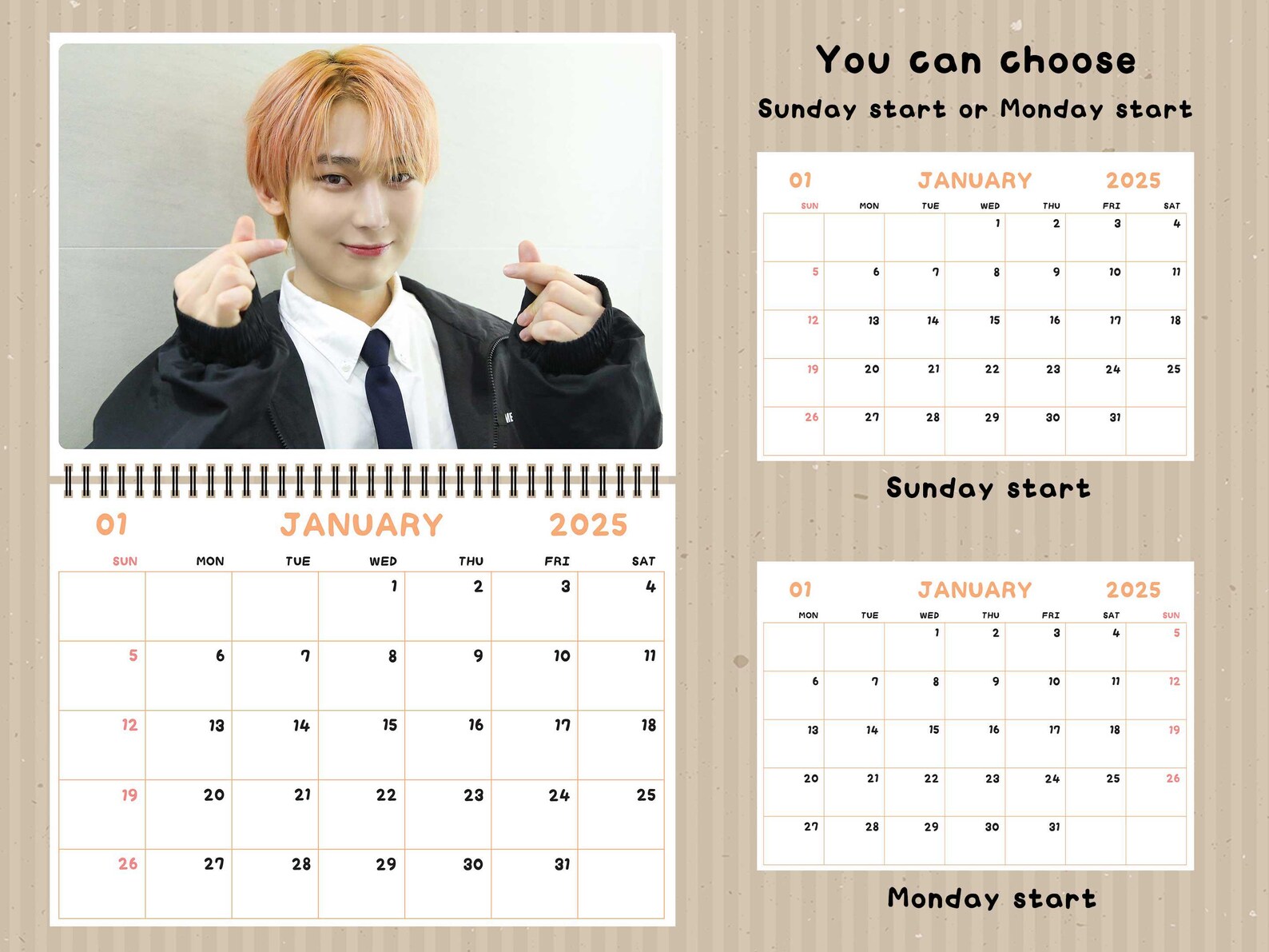 Sunoo Enhypen Wall Calendar 2025, Sunoo Calendar 2025 Sunoo Christmas ...