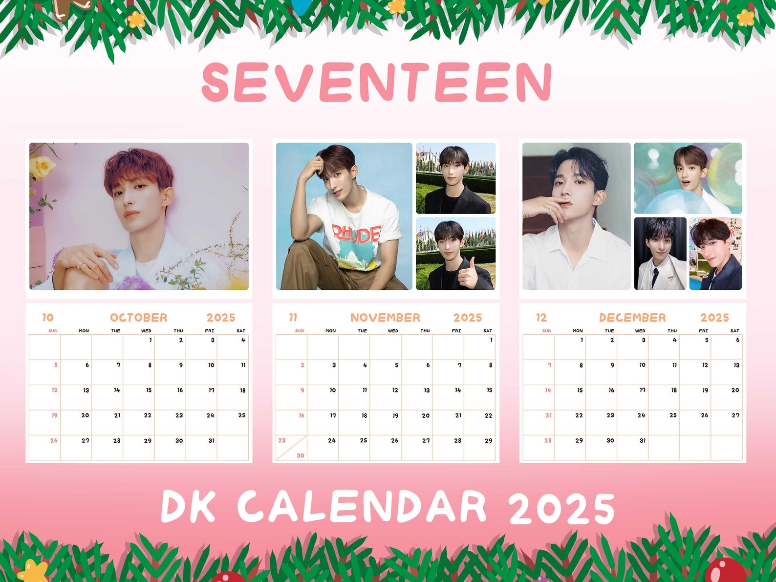 DK Calendar 2025 / Seventeen Calendar 2025 / DK Seventeen Wall Calendar ...