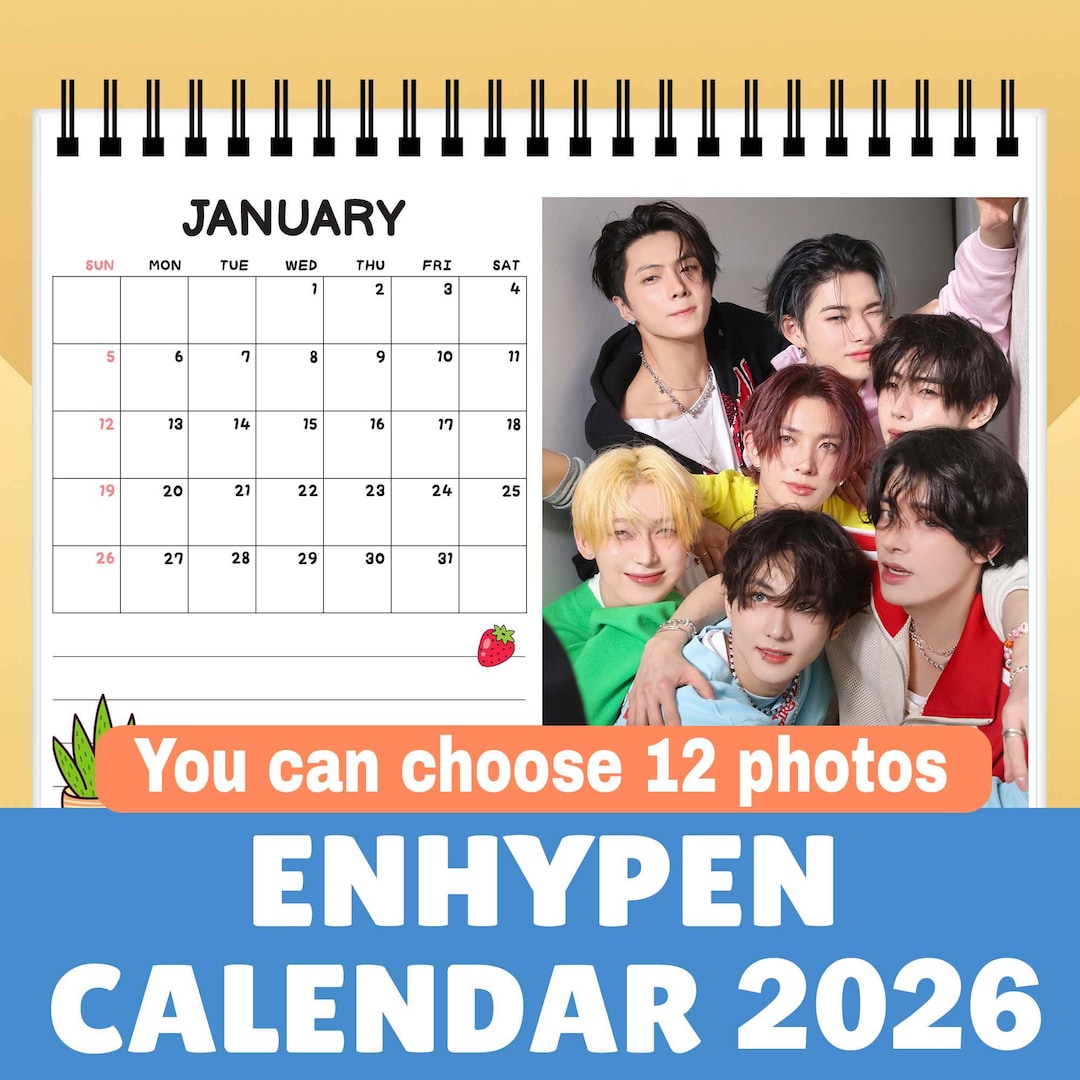Enhypen Desk Calendar 2026 Size 6*8inches Enhypen Gift/christmas Gift ...