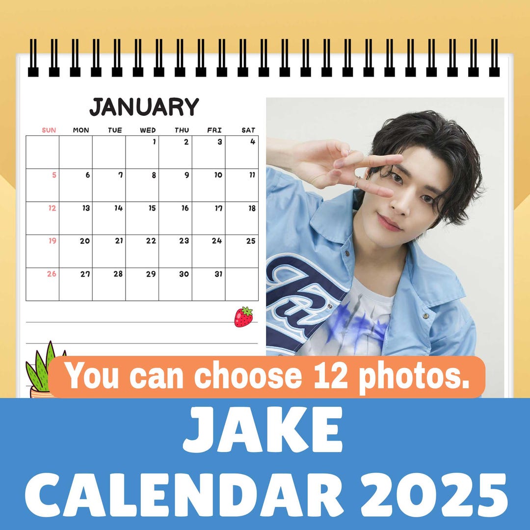 Jake Enhypen Desk Calendar 2025 Size6*8inches Jake Enhypen Christmas ...