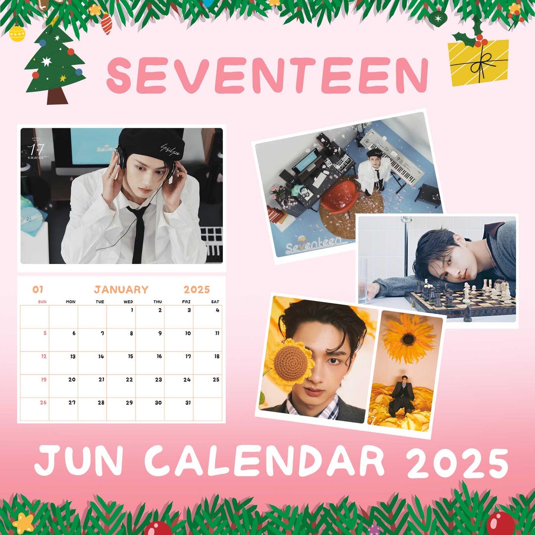 JUN Calendar 2025 / Seventeen Calendar 2025 / JUN Seventeen Wall ...