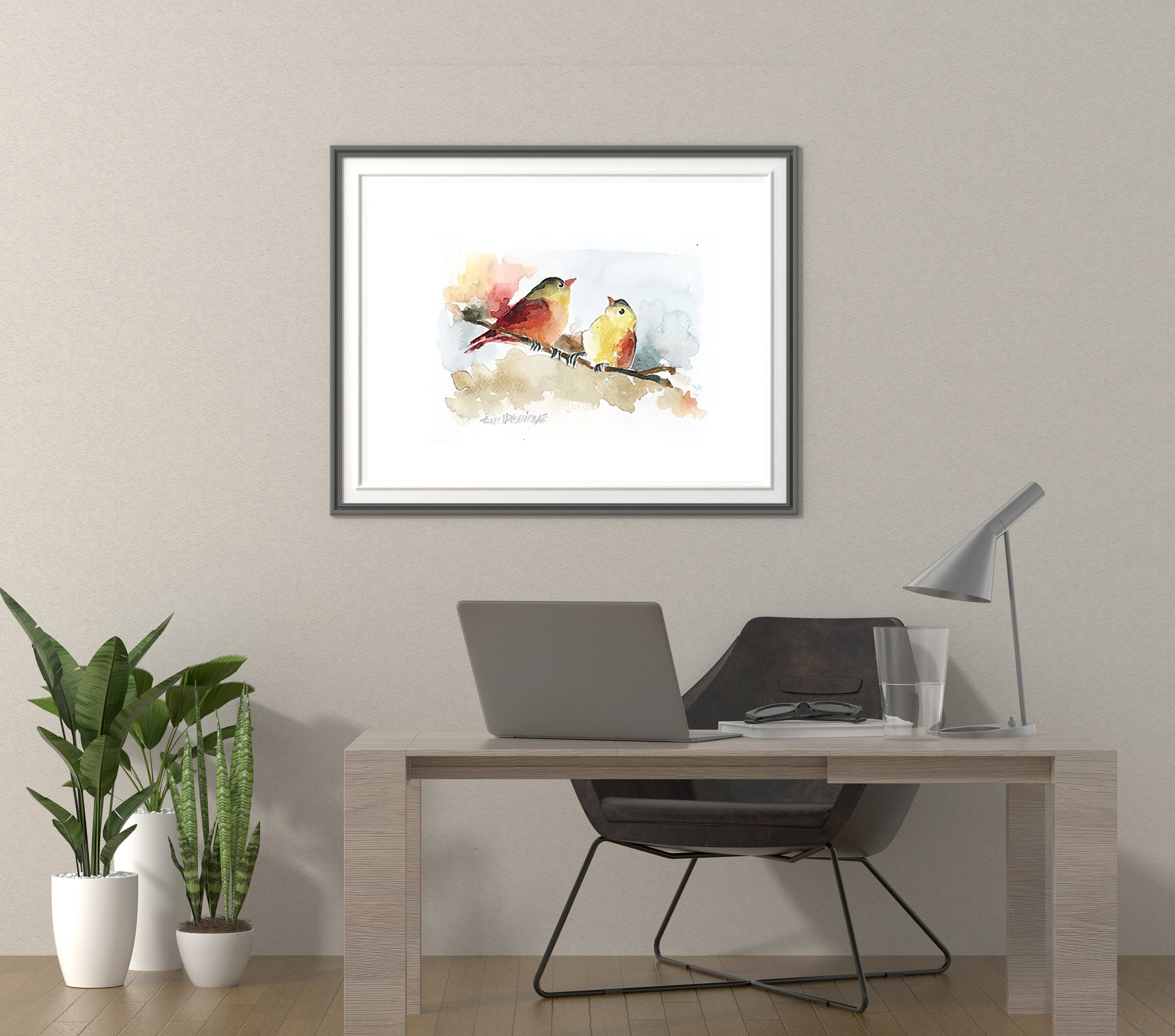 Bird Watercolor Printable, Wall Decor Prints, Birds Watercolor Instant ...