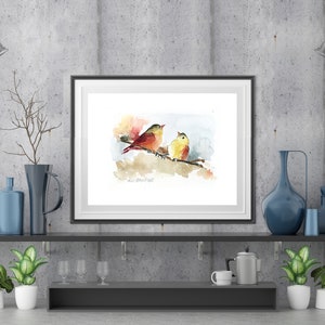 Bird Watercolor Printable, Wall Decor Prints, Birds Watercolor Instant ...