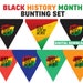 Black History Month Bunting Flag for Classroom, Triangle Bunting ...