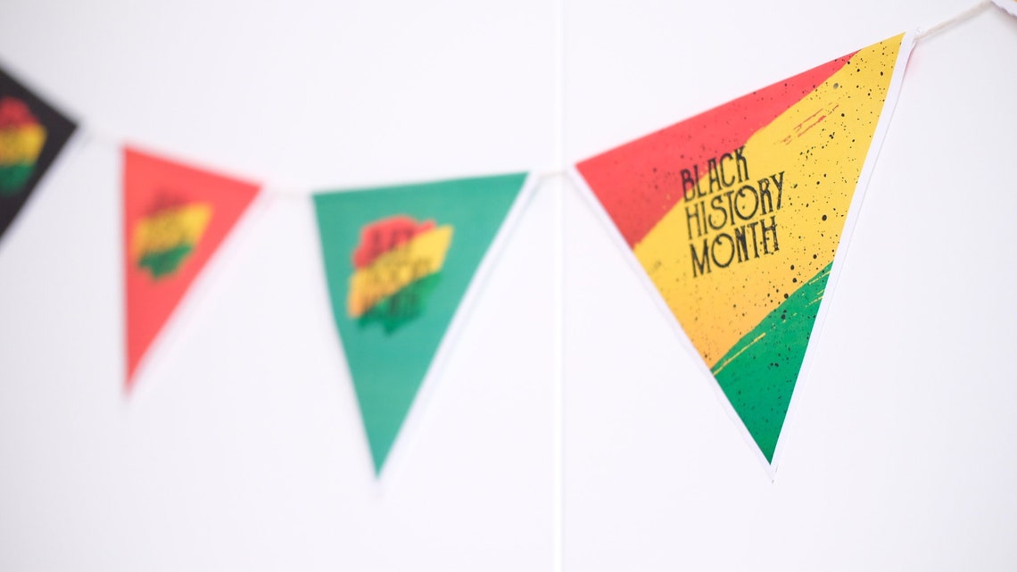Black History Month Bunting Flag for Classroom, Triangle Bunting ...