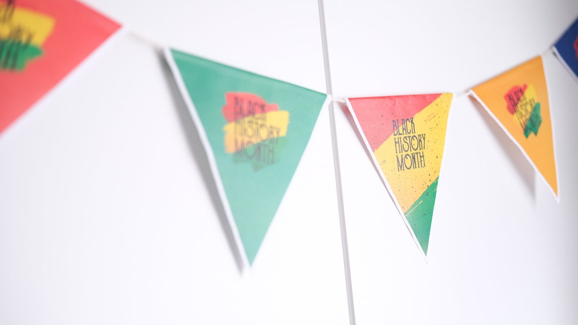Black History Month Bunting Flag for Classroom, Triangle Bunting ...