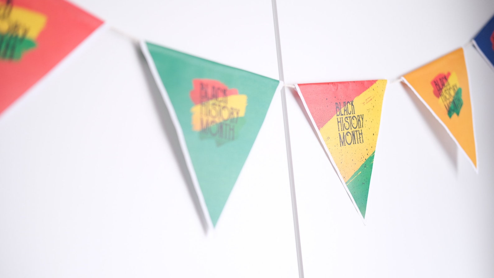 Black History Month Bunting Flag for Classroom, Triangle Bunting ...