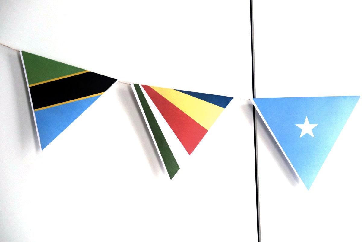 African Nation Flags for Classroom Events Triangle Bunting - Etsy UK