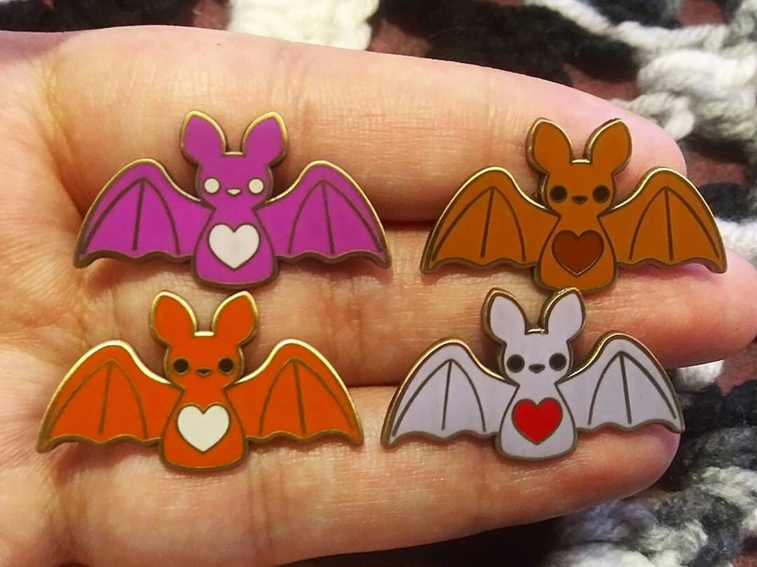 Bat Enamel Pins - Etsy
