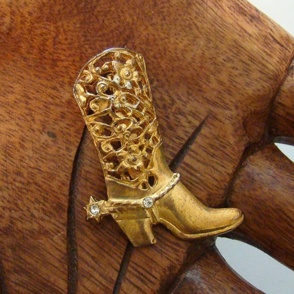 Cowboy Boot Brooch - Etsy
