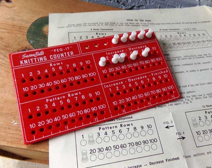 Susan Bates "peg It" Knitting Counter, Knitting Counter, Stitch Counter ...