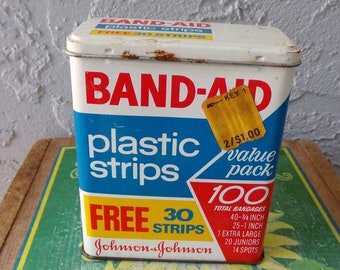 Metal Band Aid Box - Etsy