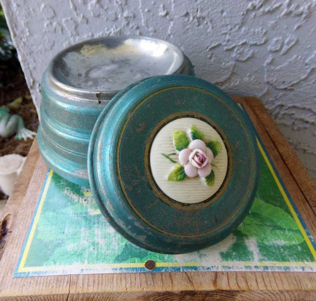 Powder Music Box, Powder Can Music Box, Jewel Box Music Box, Vintage ...