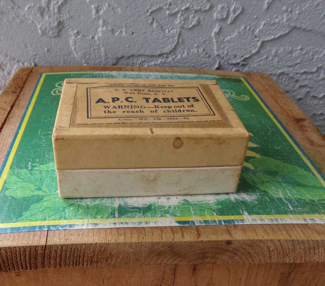Military Hospital Pill Box A.P.C Tablets Box U.S. Army - Etsy