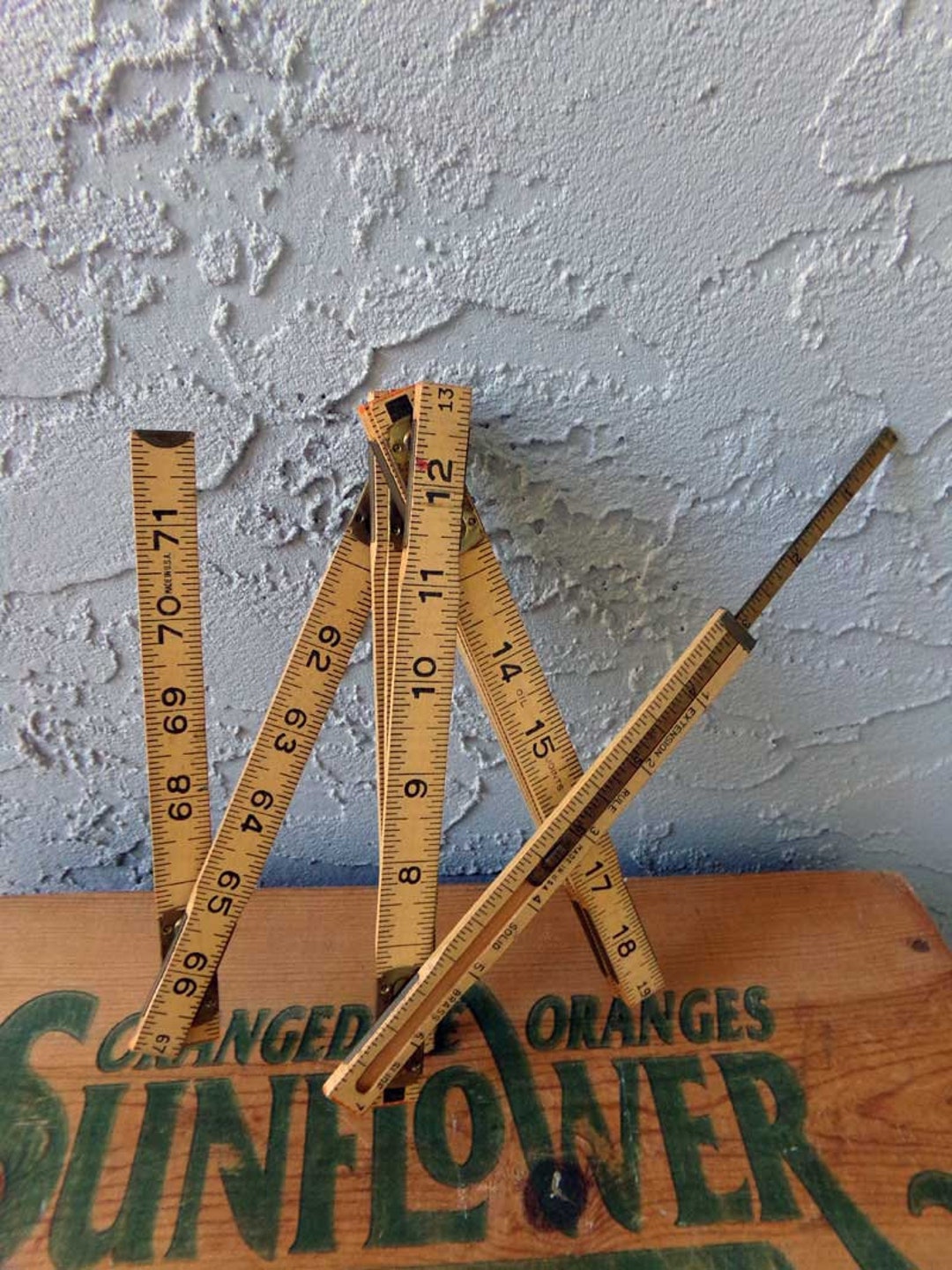 Duvall Extension Ruler Wooden Folding Ruler With Extension - Etsy