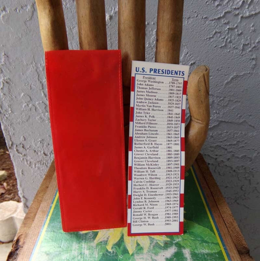 United States Presidents Bookmark, Pocket Chart, Educational Bookmark ...