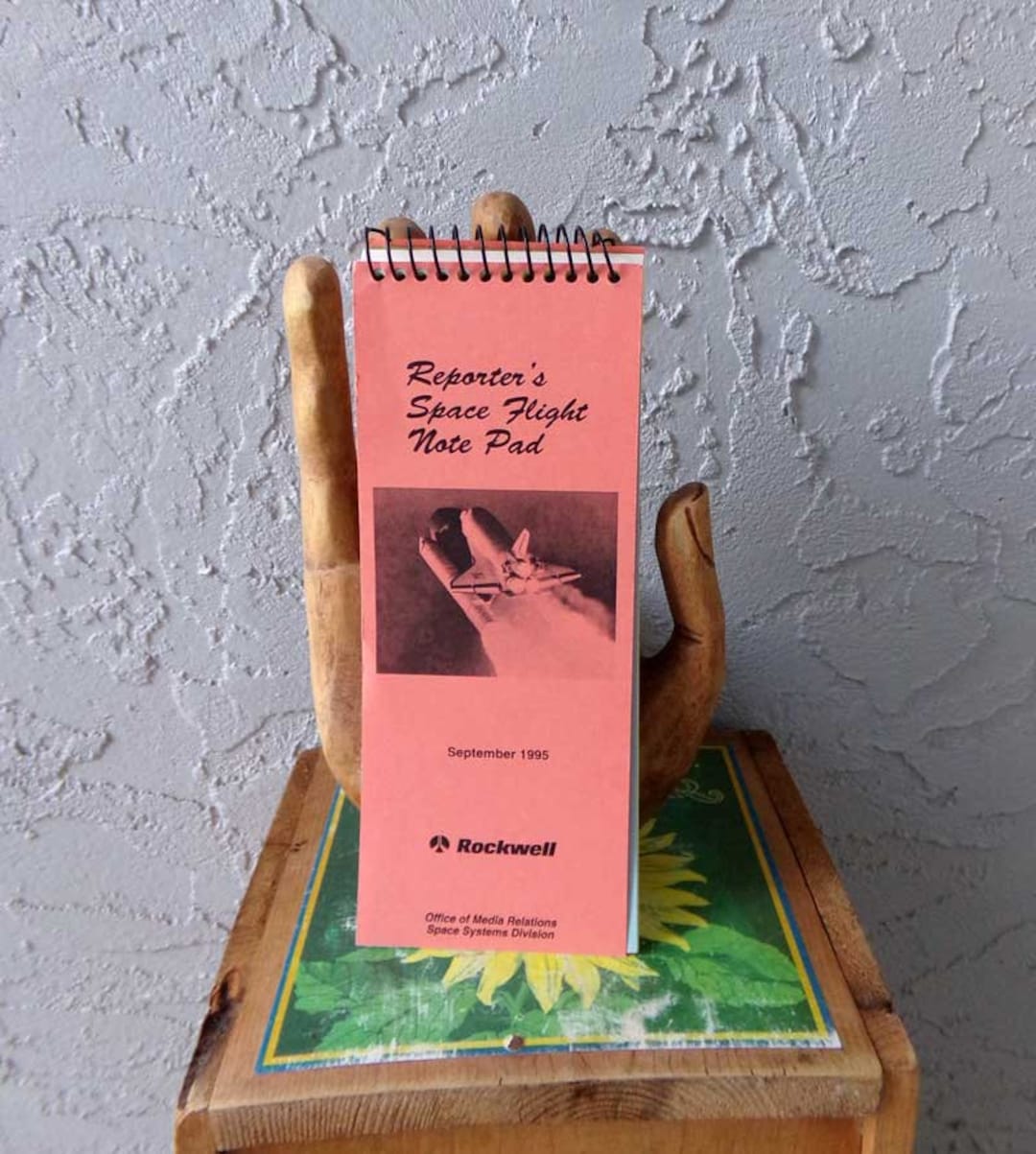 Reporter's Space Flight Note Pad, NASA Note Pad, Space Shuttle Record ...