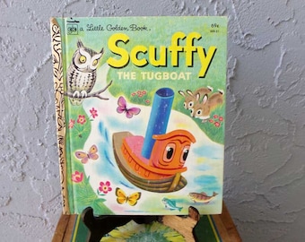 Scuffy the Tugboat // A Little Golden Book // 1974 // Gertrude - Etsy