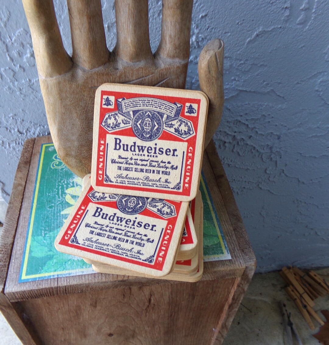 Budweiser Beer Coasters, Vintage Budweiser Bar Coasters, Budweiser ...