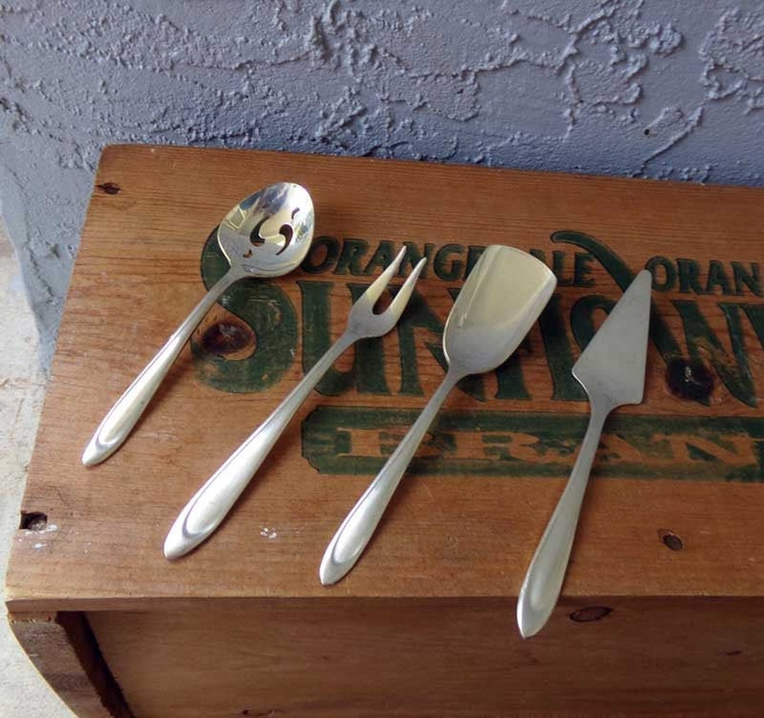 Meridian Silverplate Co. Condiment Set, Vintage Condiment Set, Vintage ...