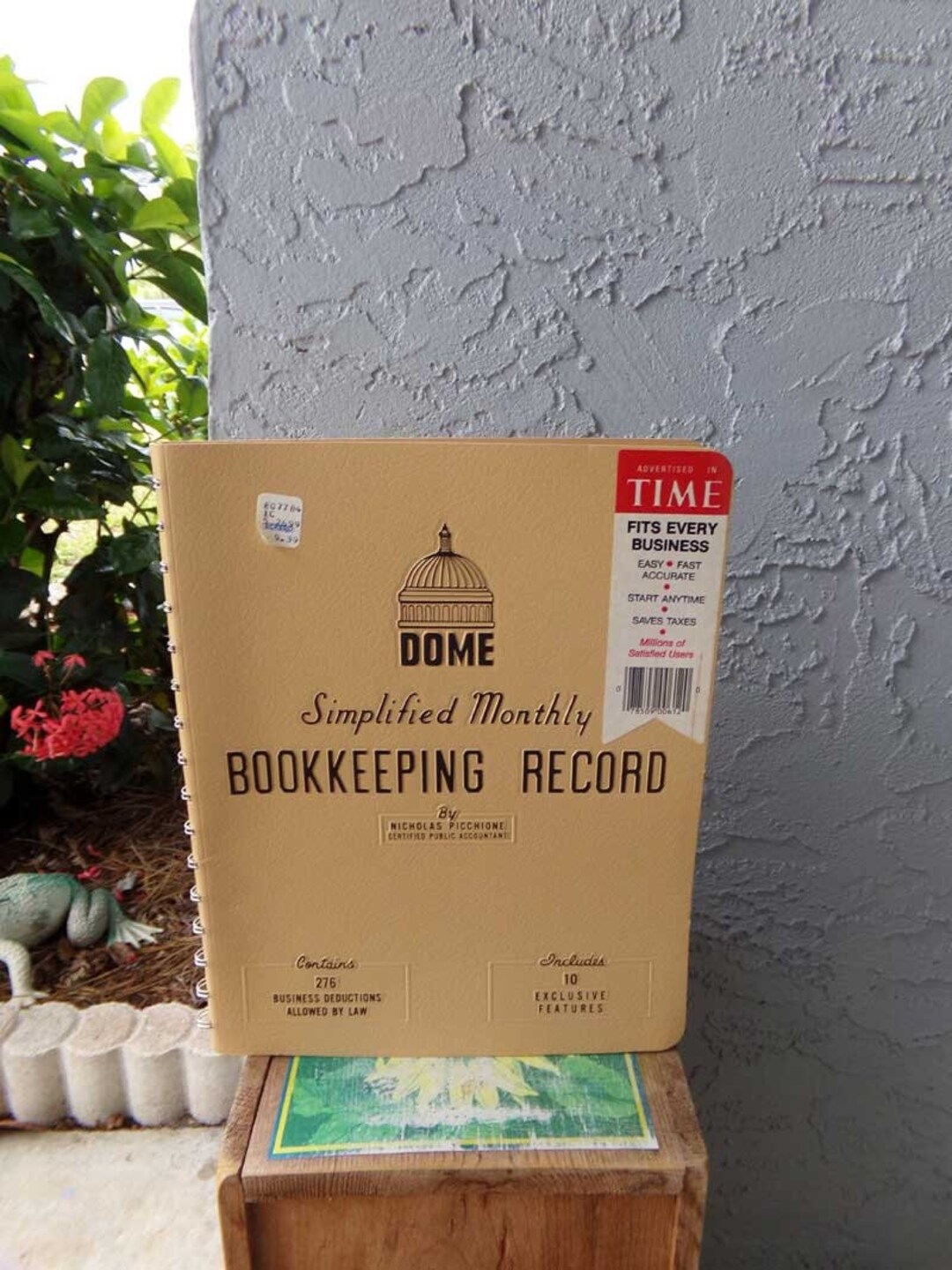 Vintage Ledger Book, Dome Simplified Monthly Bookkeeping Record ...