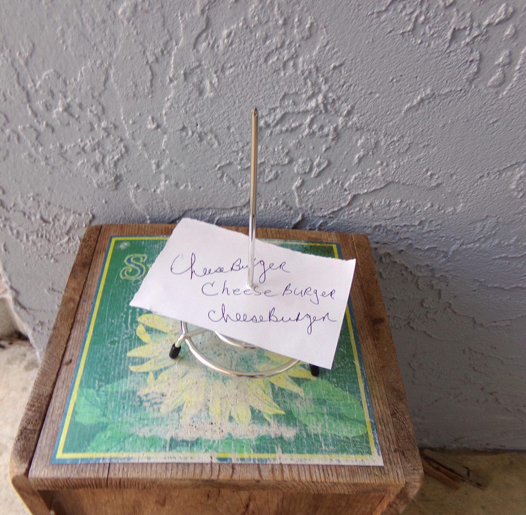 Receipt Holder, Vintage Metal Receipt Holders, Memo Holder, Office ...