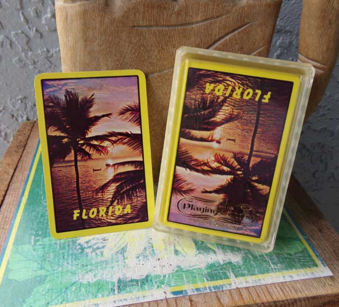 Florida Playing Cards, Vintage Florida Playing Cards, Souvenir Playing ...