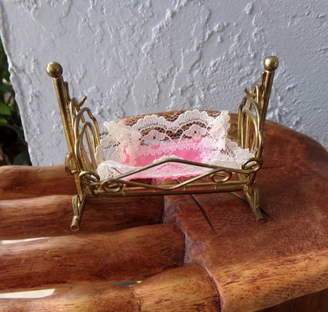 Miniature Doll Cradle, Miniature Cradle, Doll House Cradle, Mini Cradle ...