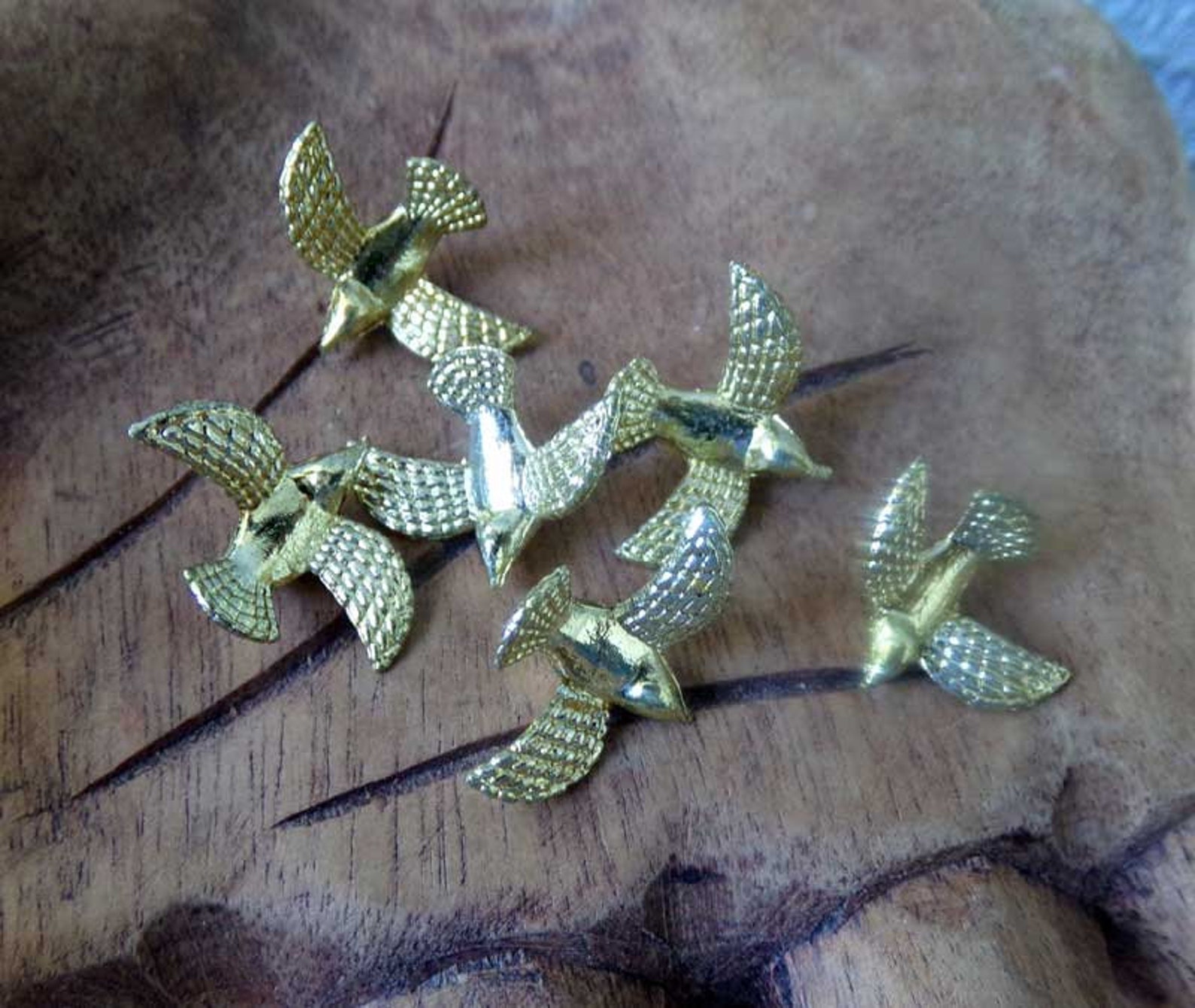 Gold Colored Dove Ornaments, Vintage Gold Doves, Plastic Doves, Dove ...