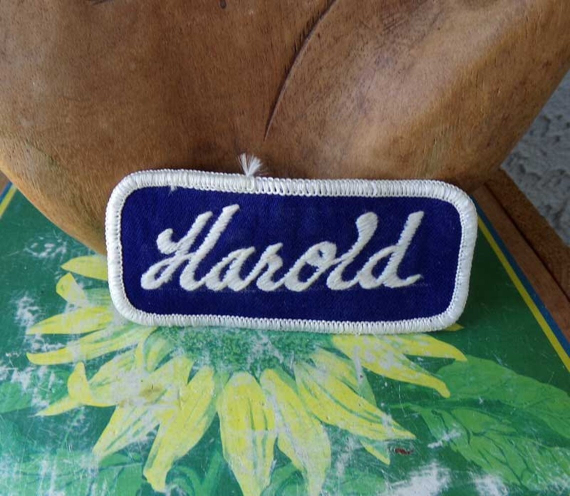 Harold Name Patch Harold Vintage Patch Name Tag Harold - Etsy Denmark