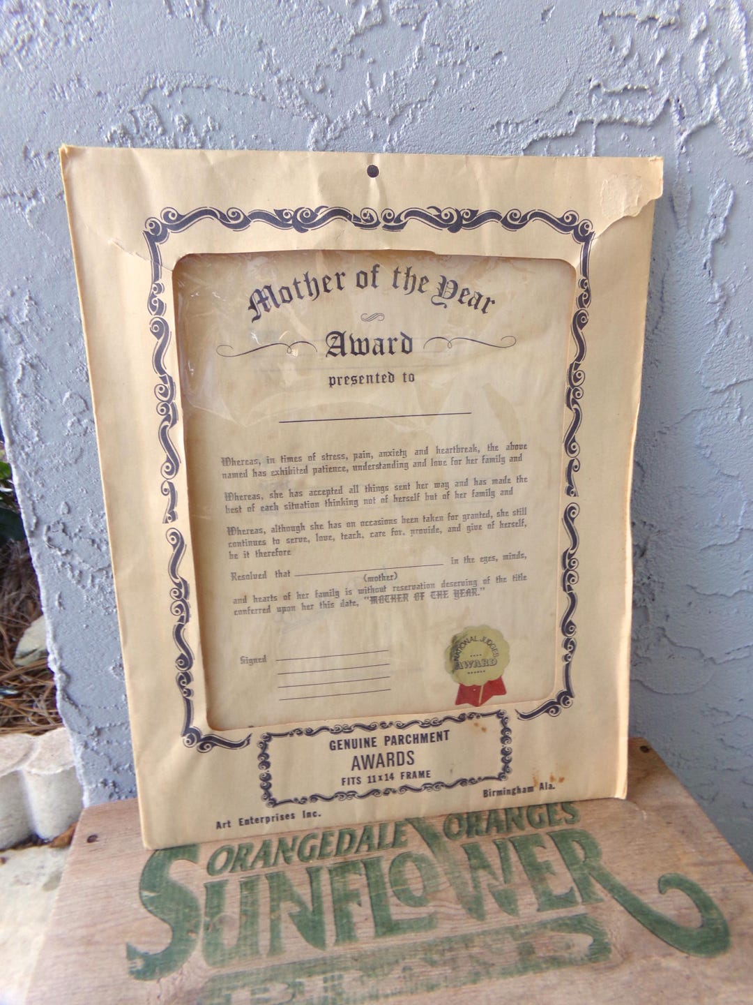 Mother of the Year Award 1972, Vintage Mother of the Year Award, Mother ...