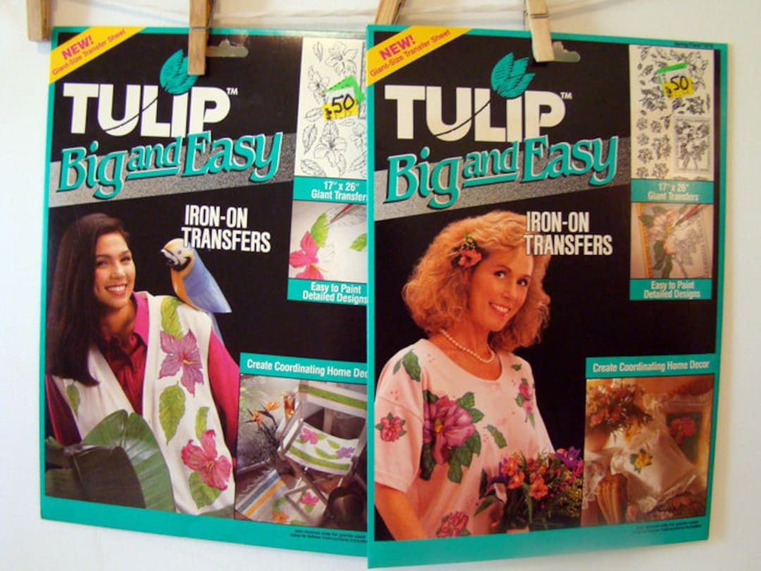 Tulip Big and Easy Iron-on Transfers, Flower Iron on Transfers, Tulip ...