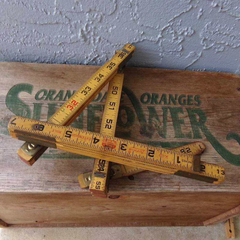 Folding Wood Ruler - Etsy